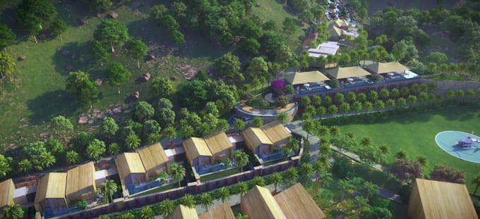 Rebuild 3d landscape,cad plan redraw,2d floor plan,d5 render,eye view ...