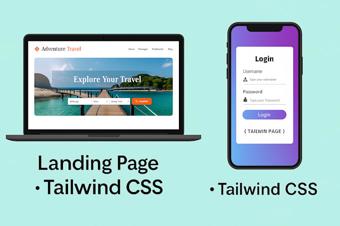 Convert figma or psd to html and tailwind css by Basir_ahmed_mia | Fiverr