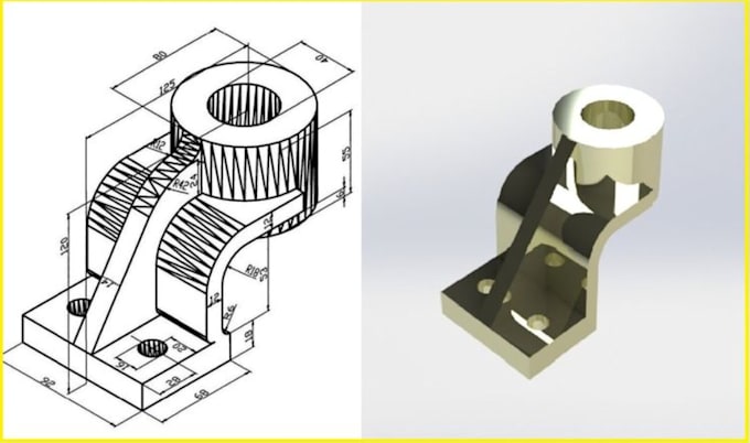 Create 3d cad models, product designs, and technical drawings using solidworks by ...