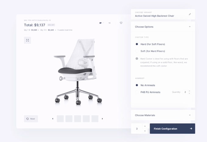 Build 3d product configurator web application interactive website webgl ...