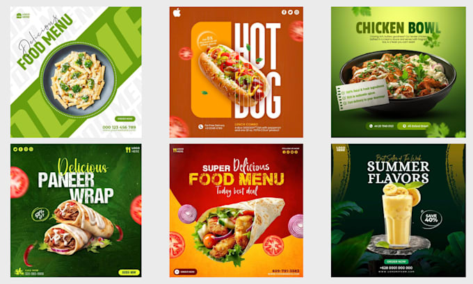 Design eye catching food and sale posters by Munishkumar3 | Fiverr