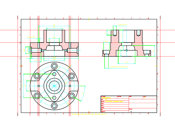Create detailed 2d mechanical drawings in autocad mechanical by ...