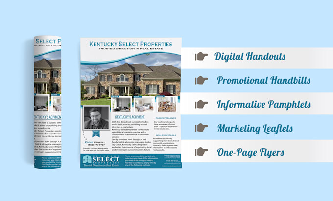 Design minimal eye catching digital flyer leaflet pamphlet one pager ...