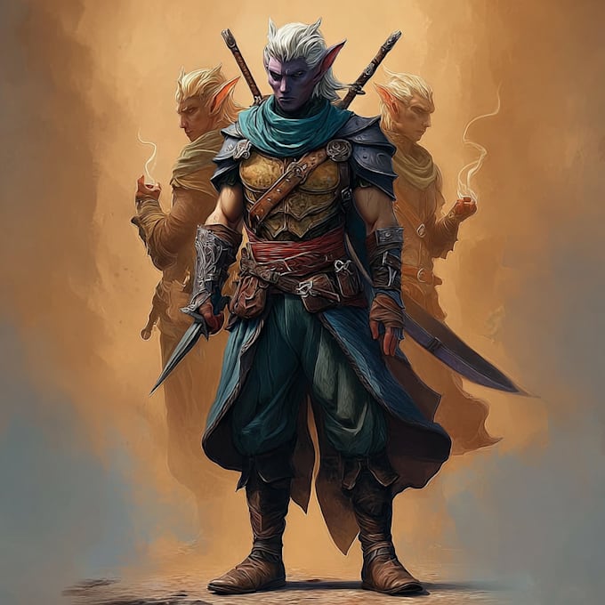 Make a fantasy dnd character, oc, game art, concept by Nyrotekfy | Fiverr