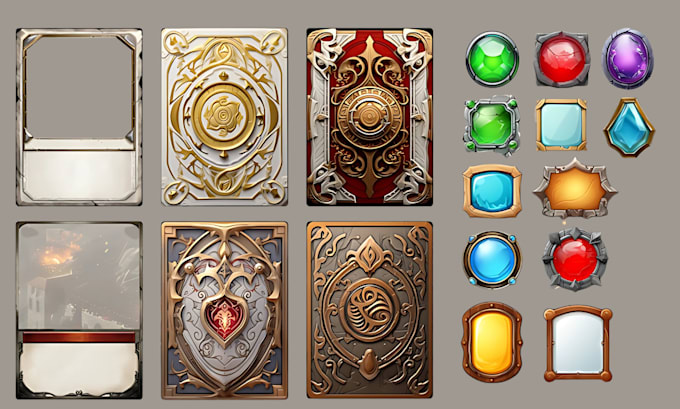 Design custom trading card game fantasy tcg card template card frame ...