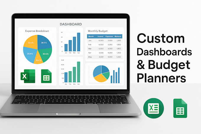 Create automated excel and google sheets dashboards budget planners trackers by John_elves811 ...
