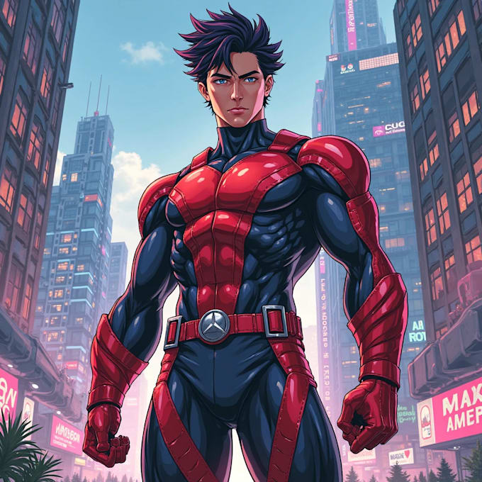 Draw a superhero comic art book page comic cover art by Flam_pseat | Fiverr