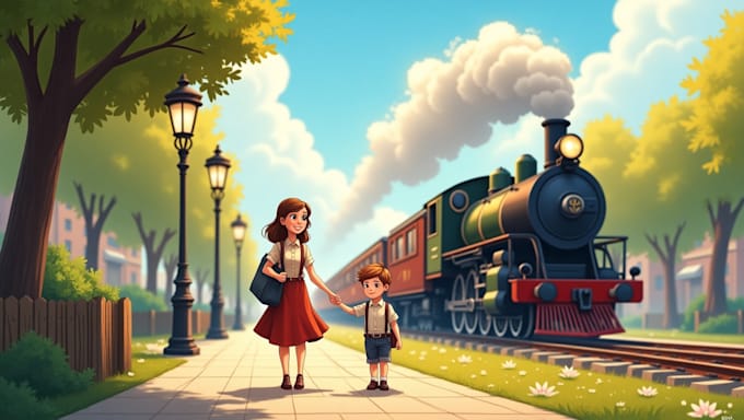 Draw children book illustration and cover by Rhys_mellor | Fiverr