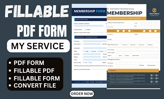Expertly create fillable pdf form or convert to fillable pdf form by ...