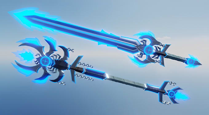 Design pbr game weapons, 3d models, roblox accessories, props, roblox ...