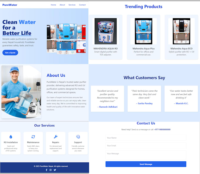 Build or rebuilt clean frontend web pages with perfect mobile ...