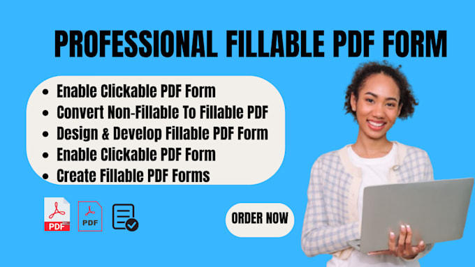 Create, design fillable pdf form convert document to fillable pdf form ...