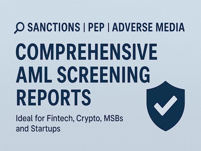 Do comprehensive aml, sanctions, pep and media screening for compliance ...