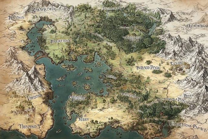 Make map illustration map design fantasy map maker cartography city map ...