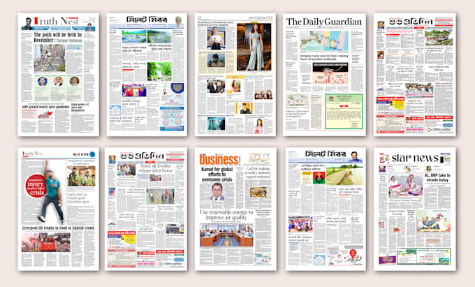 Design professional newspaper or magazine layout for print and digital ...