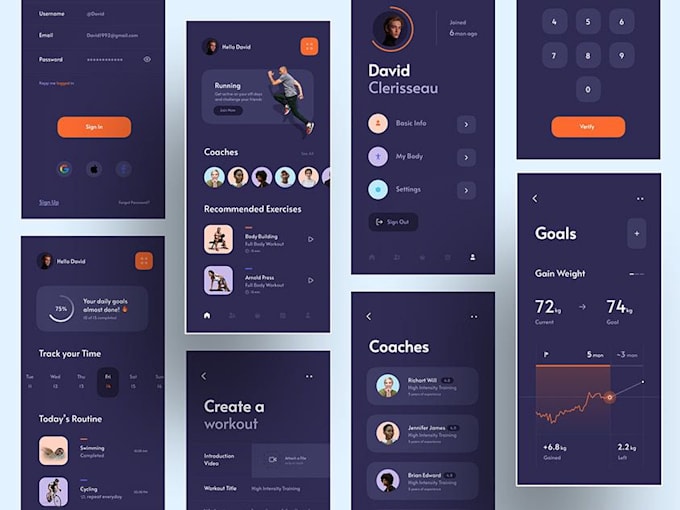 Design a modern and user friendly mobile app ui ux in figma by Miniwebofficial | Fiverr