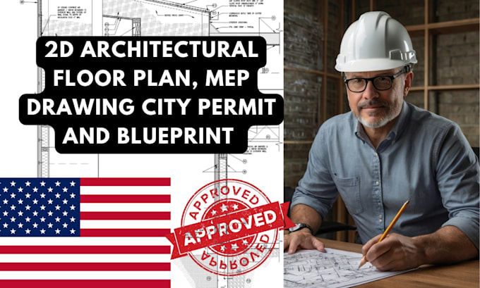 Create 2d architectural floor plan elevation, building permit 2d autocad mep by Archiwilliam03 ...