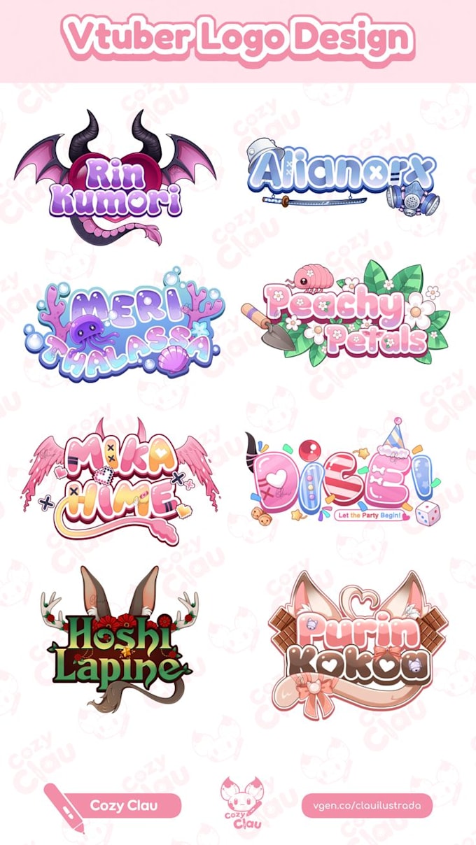 Create a cute vtuber twitch streamer logo design for your best identity ...