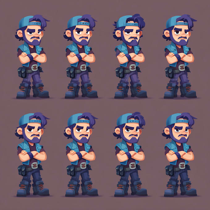 Draw 2d game character design and animation by Adamburden10 | Fiverr