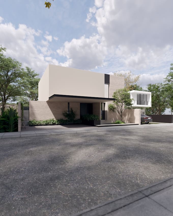 Create high quality realistic exterior architectural renders by ...