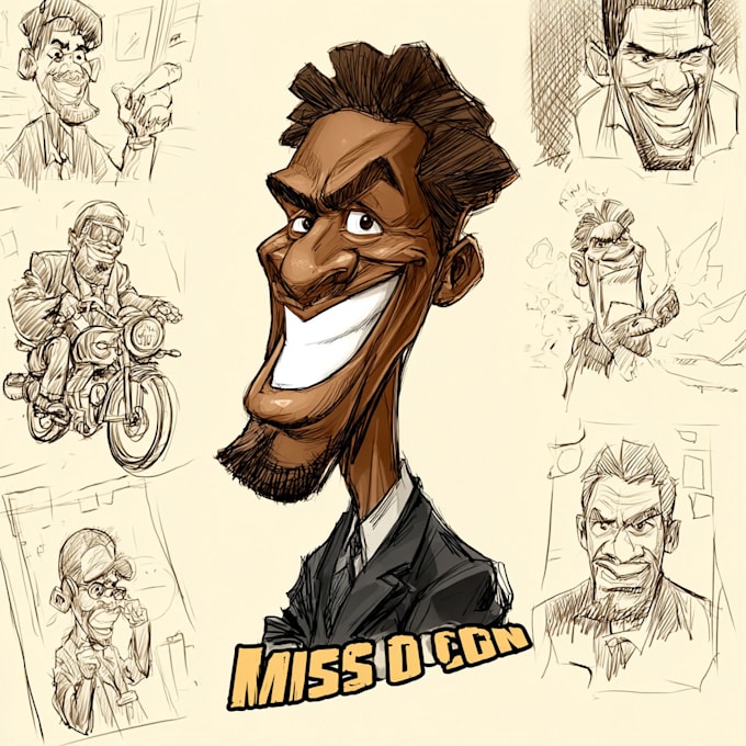 Draw nice cartoons and caricatures by Jeaniqdman | Fiverr