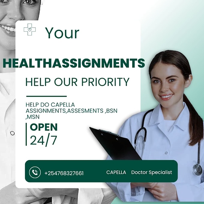 Help you do capella flexpath bsn ,msn and assesment in one billing cycle by Mathiasnyam | Fiverr