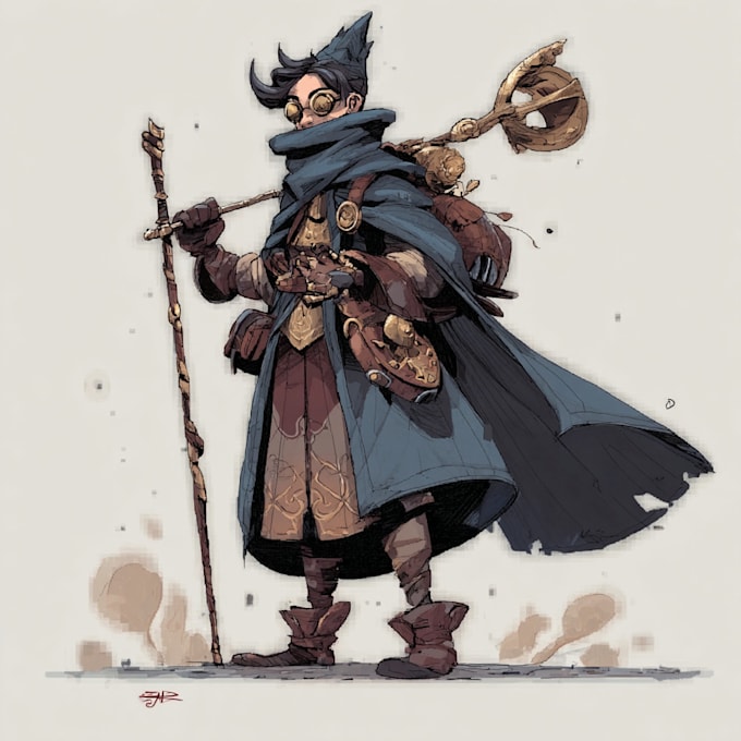 Make a unique original dnd fantasy character concept art by Nerynavaen ...