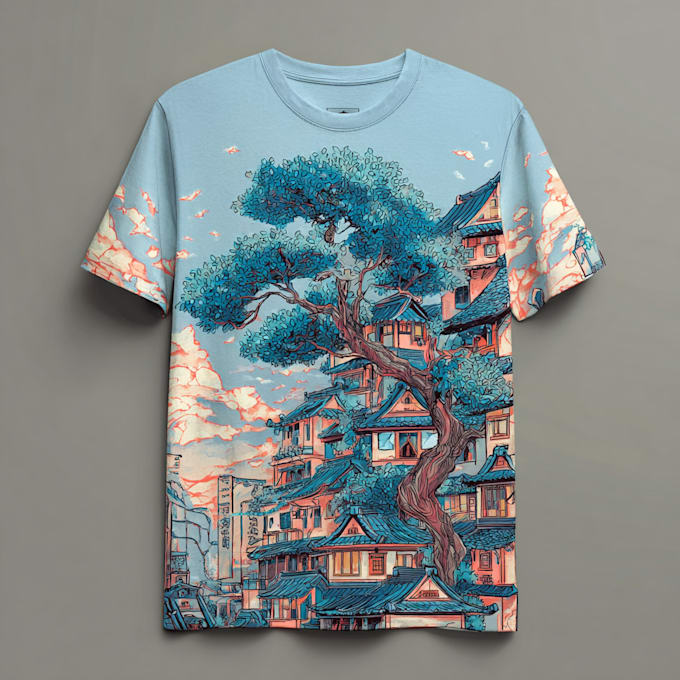 Make a japanese t shirt design by Tyrekhawes | Fiverr