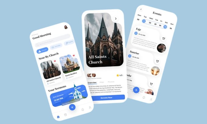 Develop church app video streaming conference app ministry app reading ...