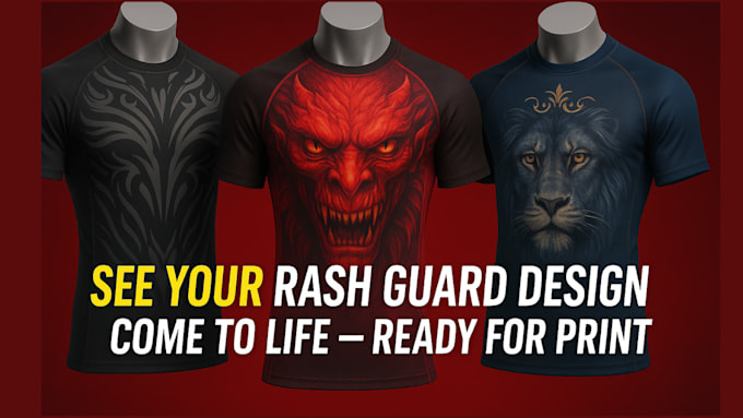 Design elite rash guard mockups with pro grade sublimation layouts by ...