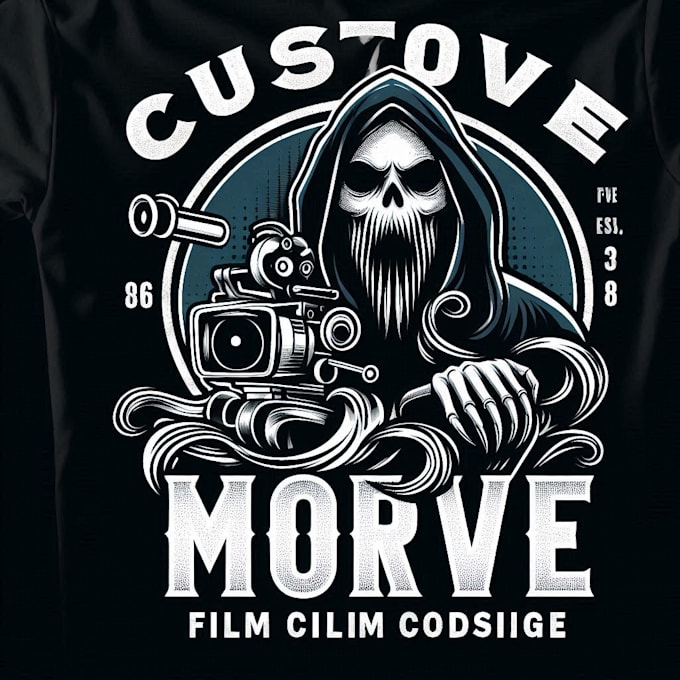 Design custom move horror film production logo with t shirt design by ...