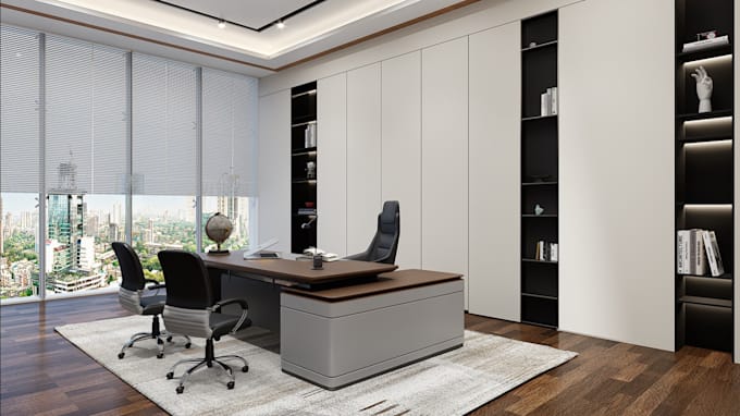 Craft 3d modern executive office cgi rendering, workstation,meetingroom interior by Jamibiliski ...
