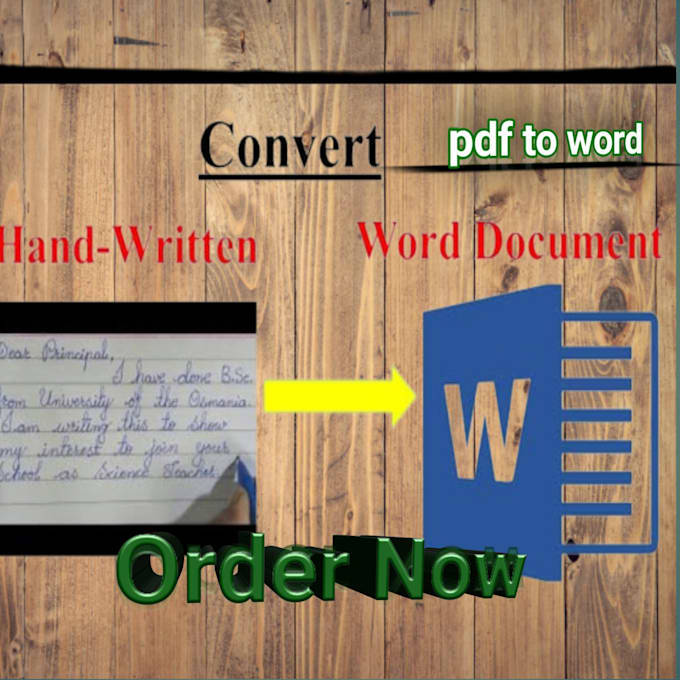Convert handwriting or image to editable word by Fazolhaque | Fiverr