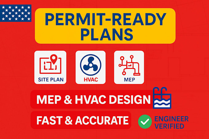 Do site plan, engineering drawing permit mep plan hvac design pool plan by Engrr_steve | Fiverr