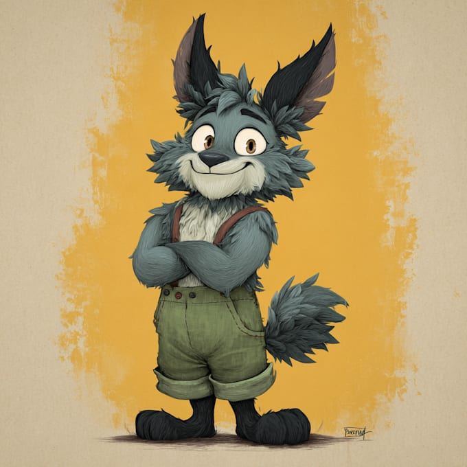 Draw furry reference sheet custom fursona character by Jerrather | Fiverr