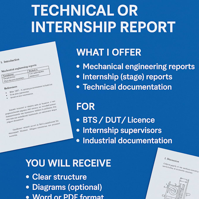 Write and format your technical or internship report professionally by ...