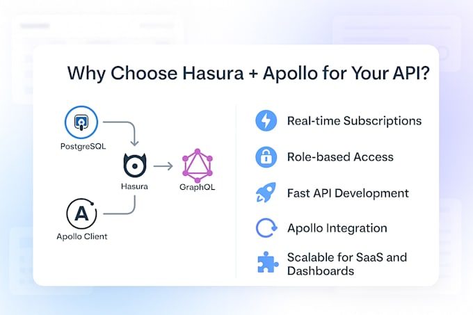 Build graphql api with hasura and apollo client by Samarraja47 | Fiverr