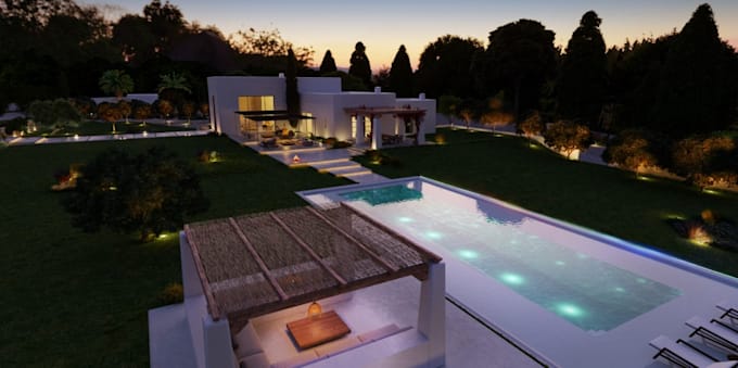 Refurbish 3d villa,skp3d landscape,realistic outdoor design,cgi resort,4k render by Hepzibay ...