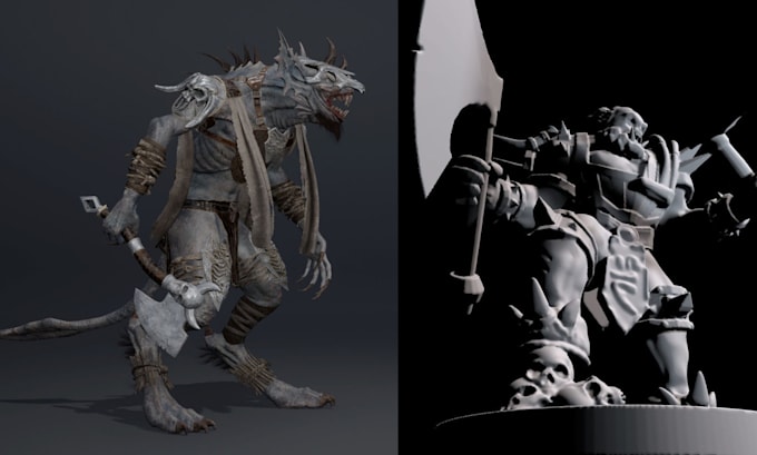 Custom 3d dnd knight model, 3d medieval model, 3d monster model, stl by ...