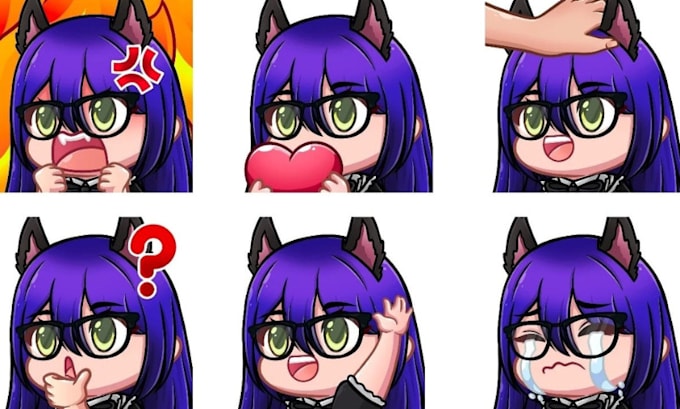 Vtuber rigging pngtuber chibi emotes animated emotes emoticons vtuber ...
