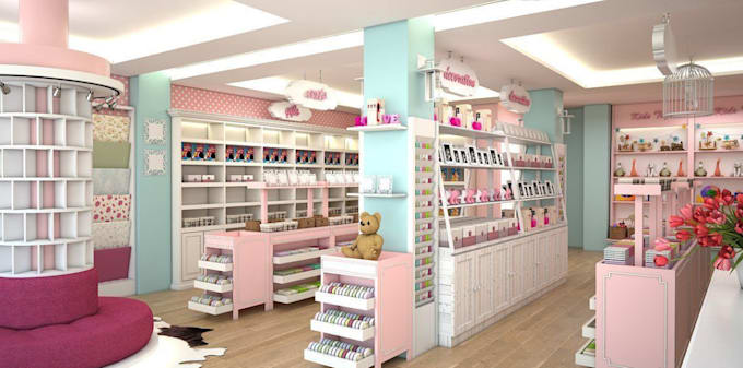 Recreate cgi supermarket, functional retail store, interior layout ...