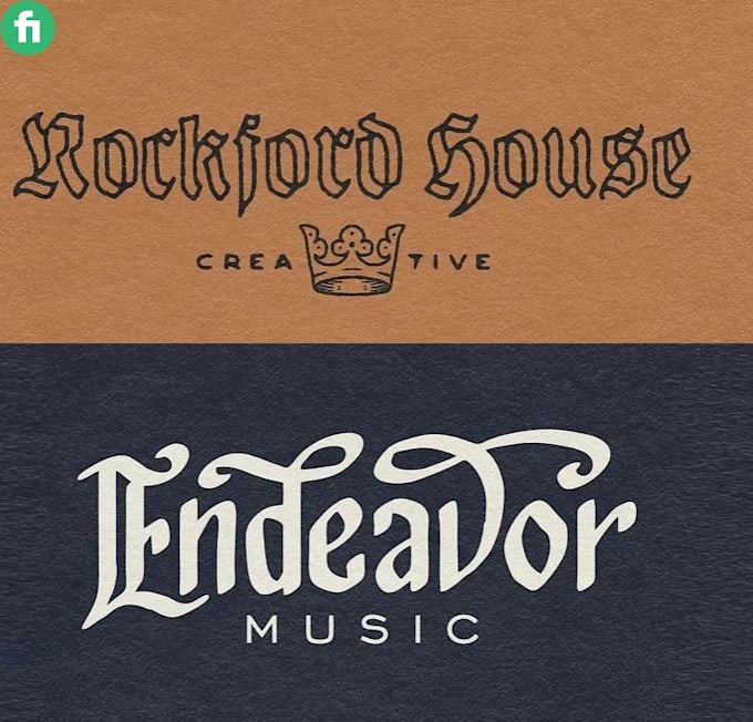 Classic old english font logo design for a bold vintage look by Darrell ...