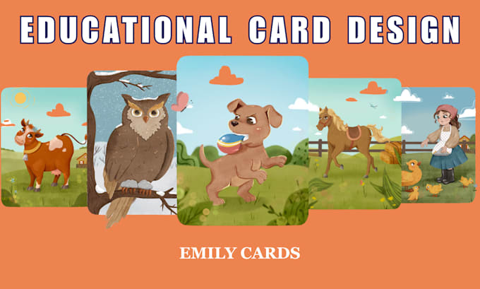 Draw printable kids educational cards flash cards box mockup memory ...