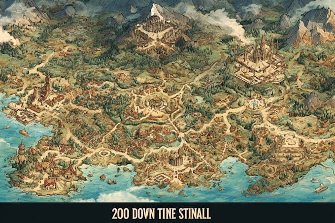 Do map illustration map design fantasy map maker cartography city map ...