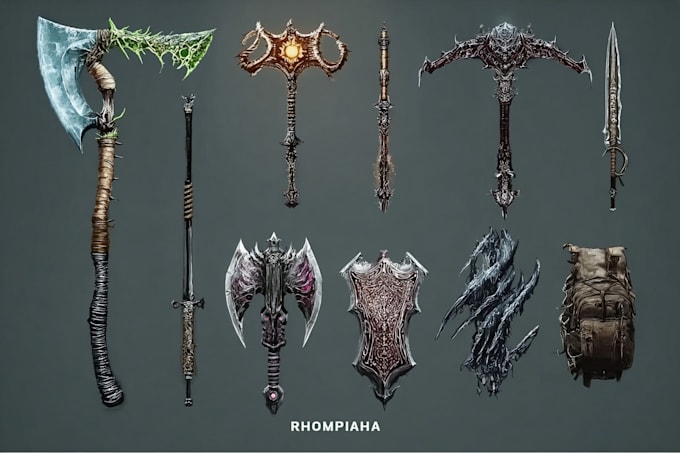 Design your fantasy and dnd weapons by Marethat | Fiverr