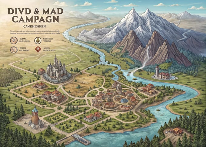 Create unique dnd campaign maps by Saennralei | Fiverr