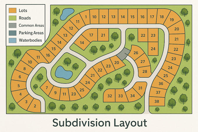 Design land subdivision layouts in autocad with lot and road planning ...