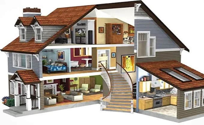 Create interior design for your home in 3d and 2d floor plans by Arch ...