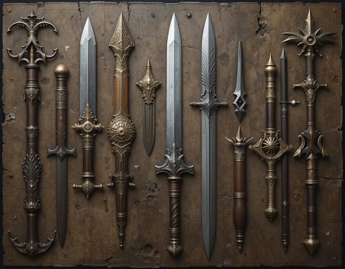 Draw weapons, armors and props for your dnd games by Rhybrethye | Fiverr
