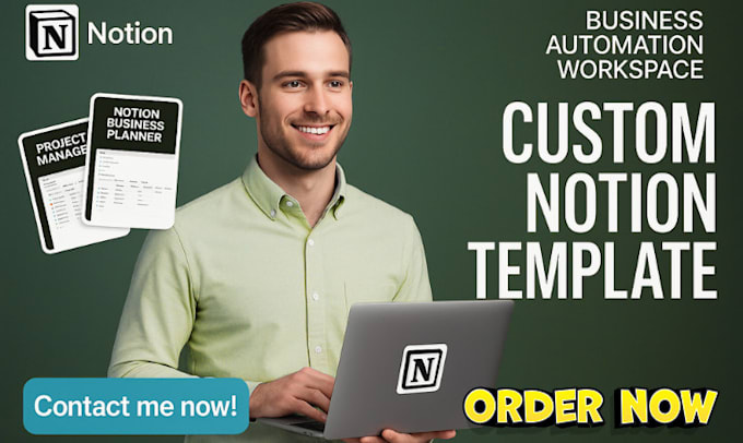 Create custom notion template notion business automation expert workspace by Happycreative38 ...